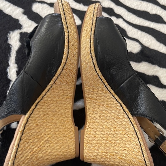 boc | Shoes | Boc Black Leather Wedge Sz 8 | Poshmark
